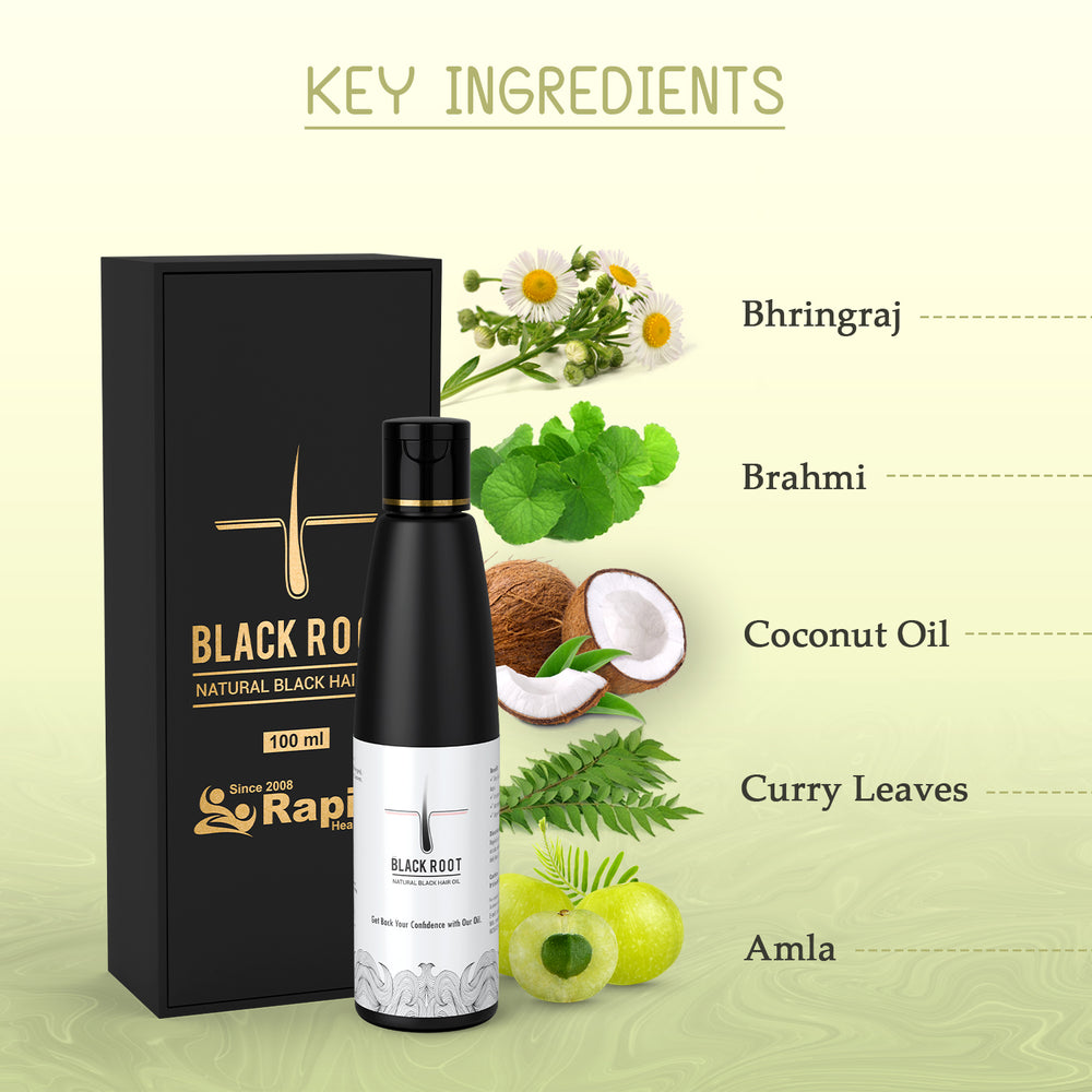 Black Root Natural Hair Oil - 100ml + Free Shampoo 50ml