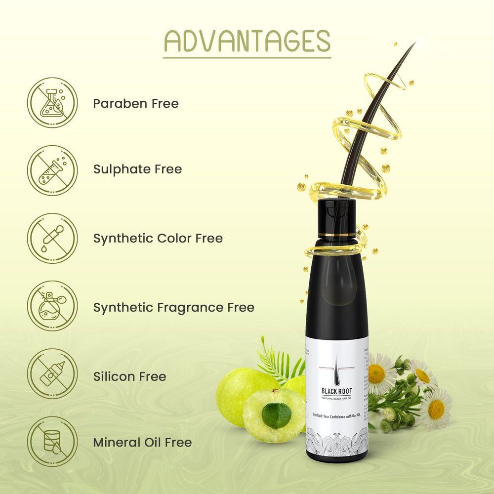 Black Root Natural Hair Oil - 100ml + Free Shampoo 50ml